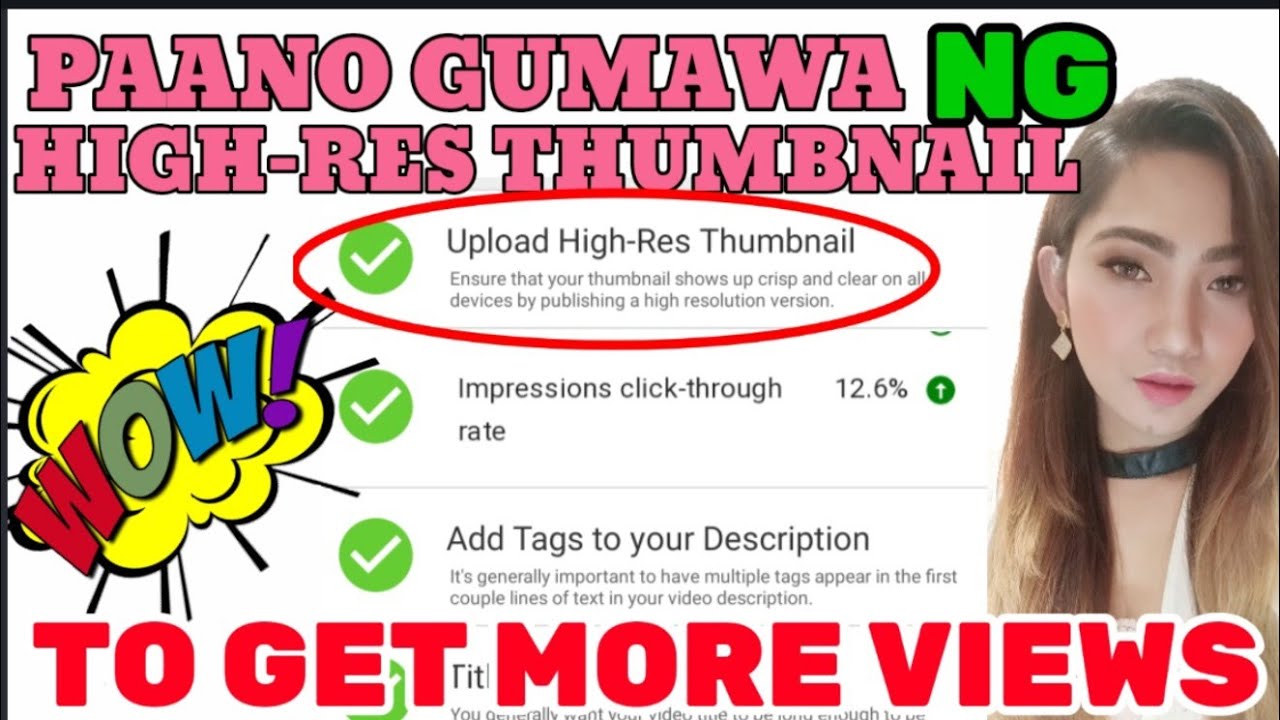 PAANO GUMAWA AT MAG UPLOAD NG HIGH RESOLUTION THUMBNAIL | FULL TAGALOG ...