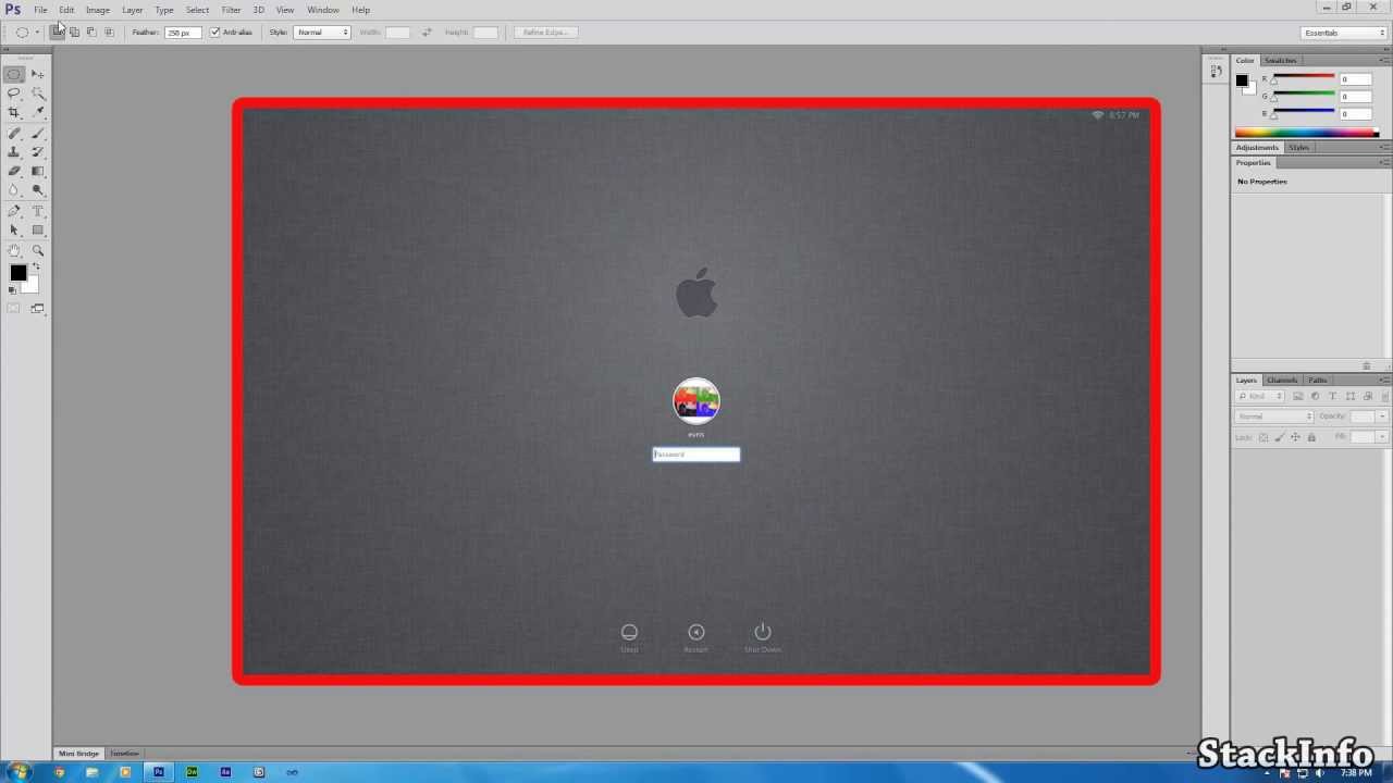 How to create a Mac OS X Login Screen like background - YouTube
