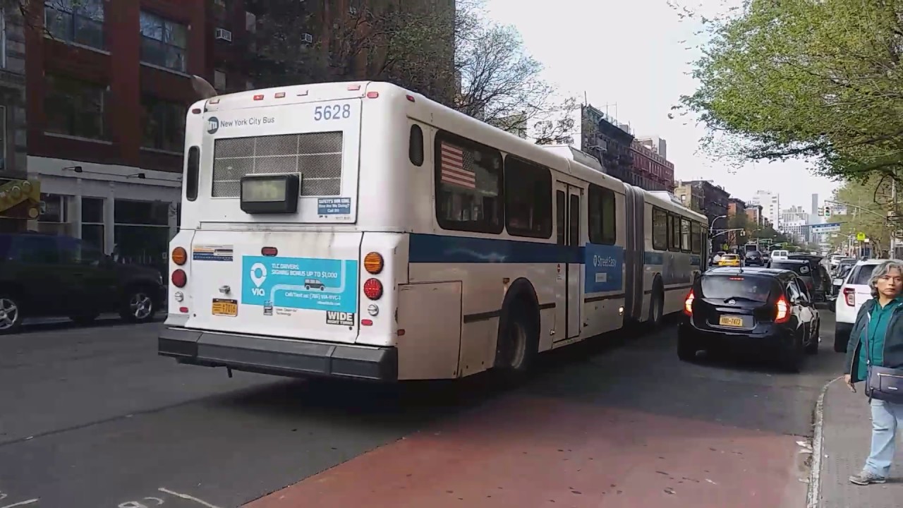 NYCT/MaBSTOA 2003 New Flyer D60HF Galaxy #5628 on the M15Local - YouTube