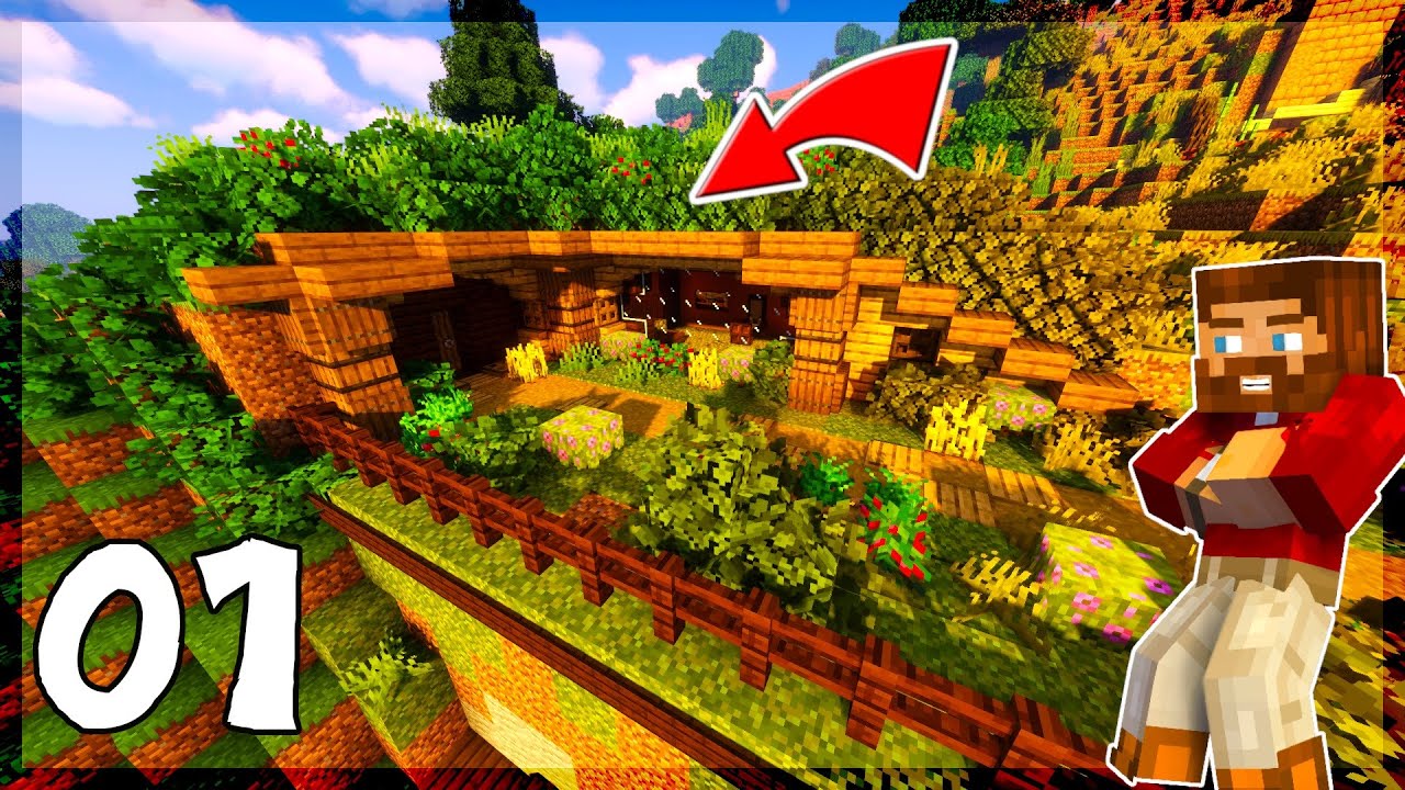 I Built a HOBBIT HOLE STARTER HOUSE in Minecraft 1.19 [Episode 1] - YouTube