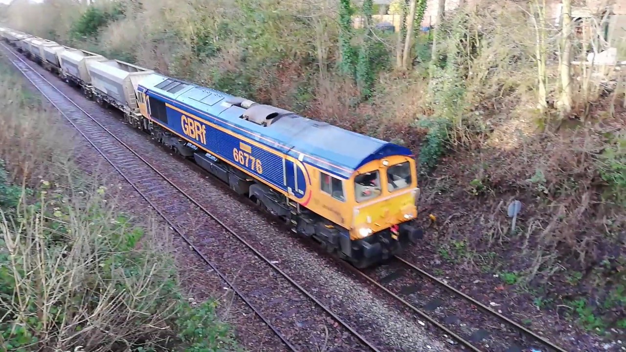 GBRf Class 66 (66776) with 6M83 at Ashby-de-la-Zouch - YouTube