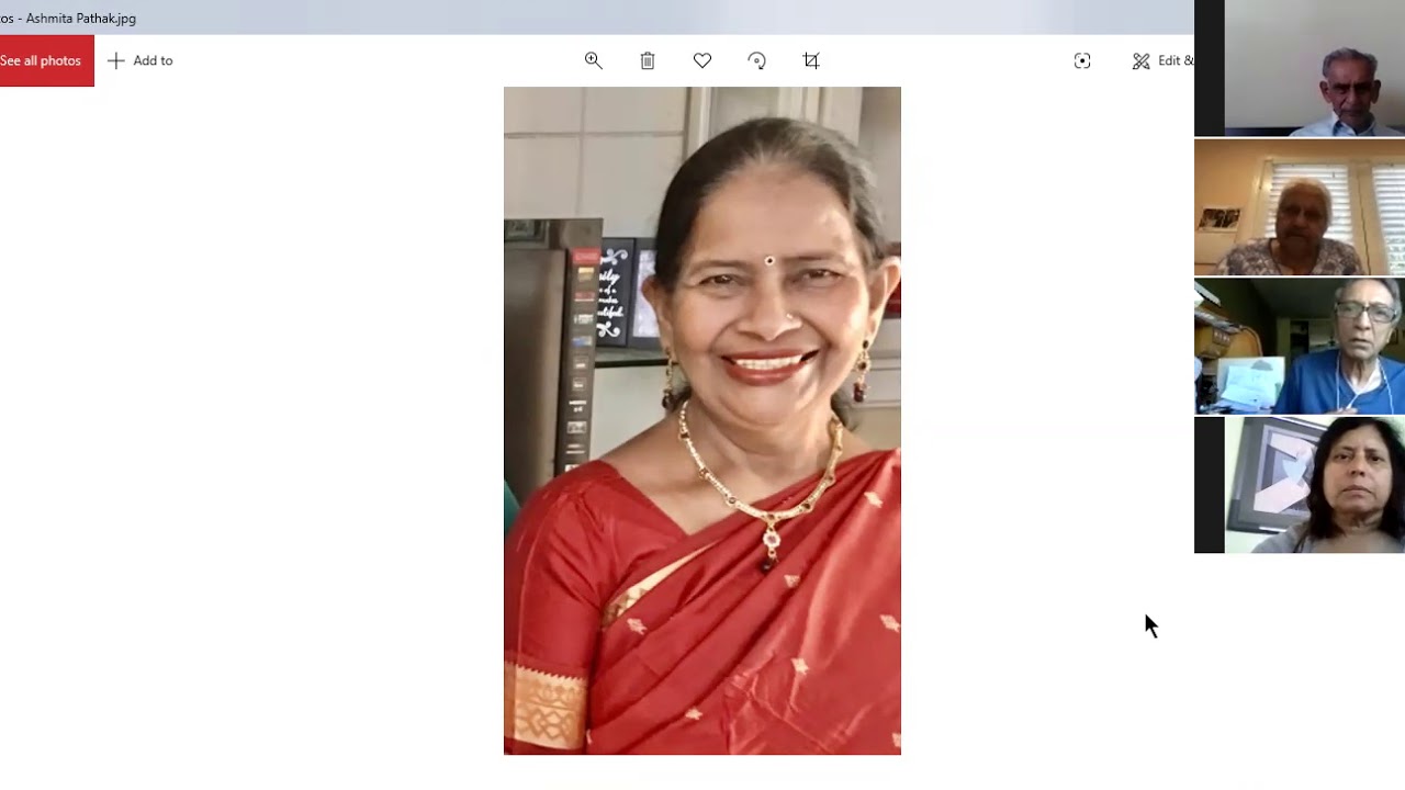 ઓટલો કૉમ્યૂનિટી ગ્રુપની ઝૂમ મિટિંગ અસ્મિતા પાઠકને શ્રદ્ધાંજલિ Ashmita ...