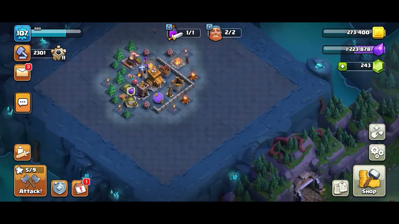 35 Gems getting by Cleaning Night Base, COC - YouTube