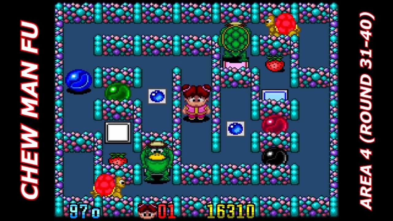 Chew Man Fu (Turbografx-16) - Area 4 (Round 31-40) - YouTube