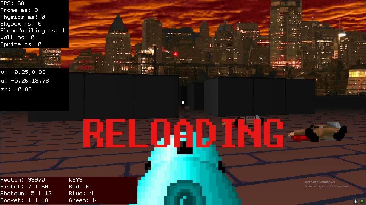 Raycaster weapon reloading demo - YouTube