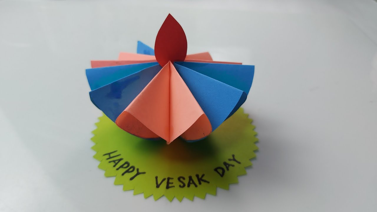 How to make vesak day craft - YouTube