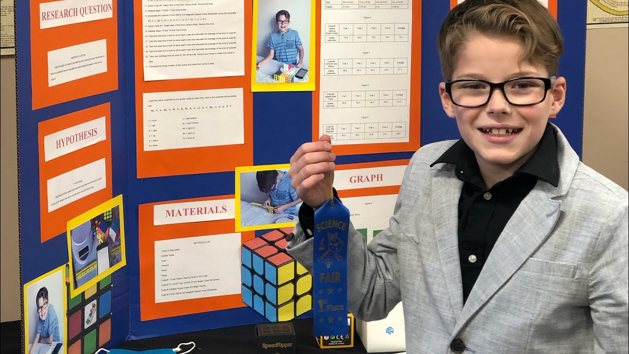 Isaac’s first place in the science fair, “Rubik’s Cube 3x3” - YouTube