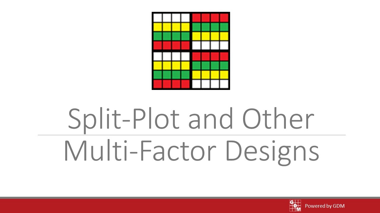 ARM Software Webinar - Split-Plot and Other Multi-Factor Designs in ARM ...