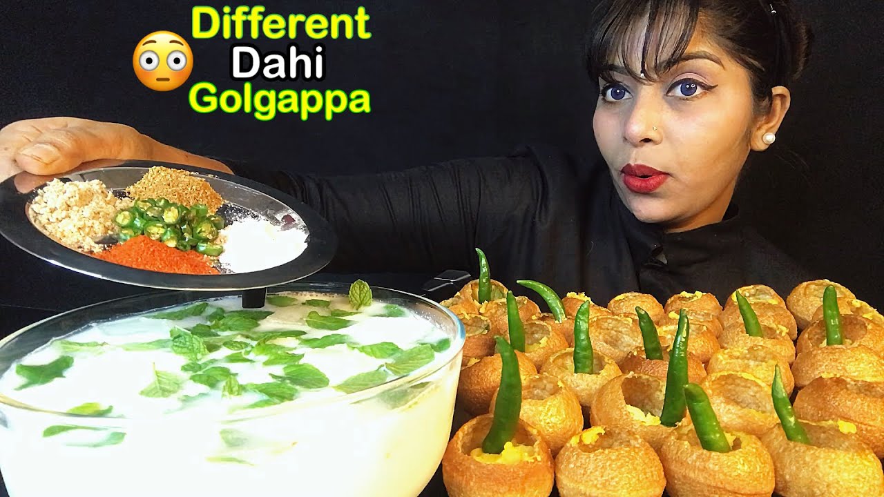 DAHI PURI EATING CHALLENGE \ DAHI PURI EATING ASMR \ DAHI PURI STREET ...