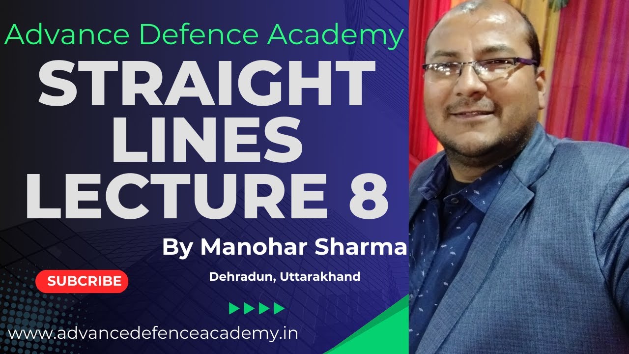 STRAIGHT LINES LECTURE 8 (forms of straight Lines) BY MANOHAR SIR - YouTube