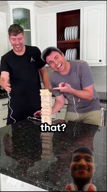 Mr best Vs Electric Shock Jenga #mrbeast #shorts #challenge #funny ...