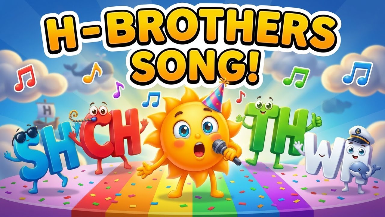 Learn Digraphs with The H-Brothers Song | Phonics for Kids | SH CH TH ...