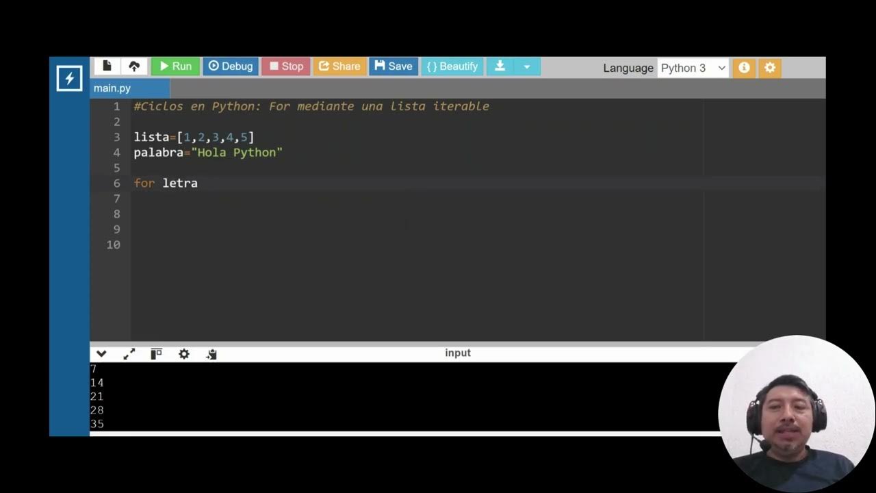 AlphA C0ders For con lista iterable - YouTube
