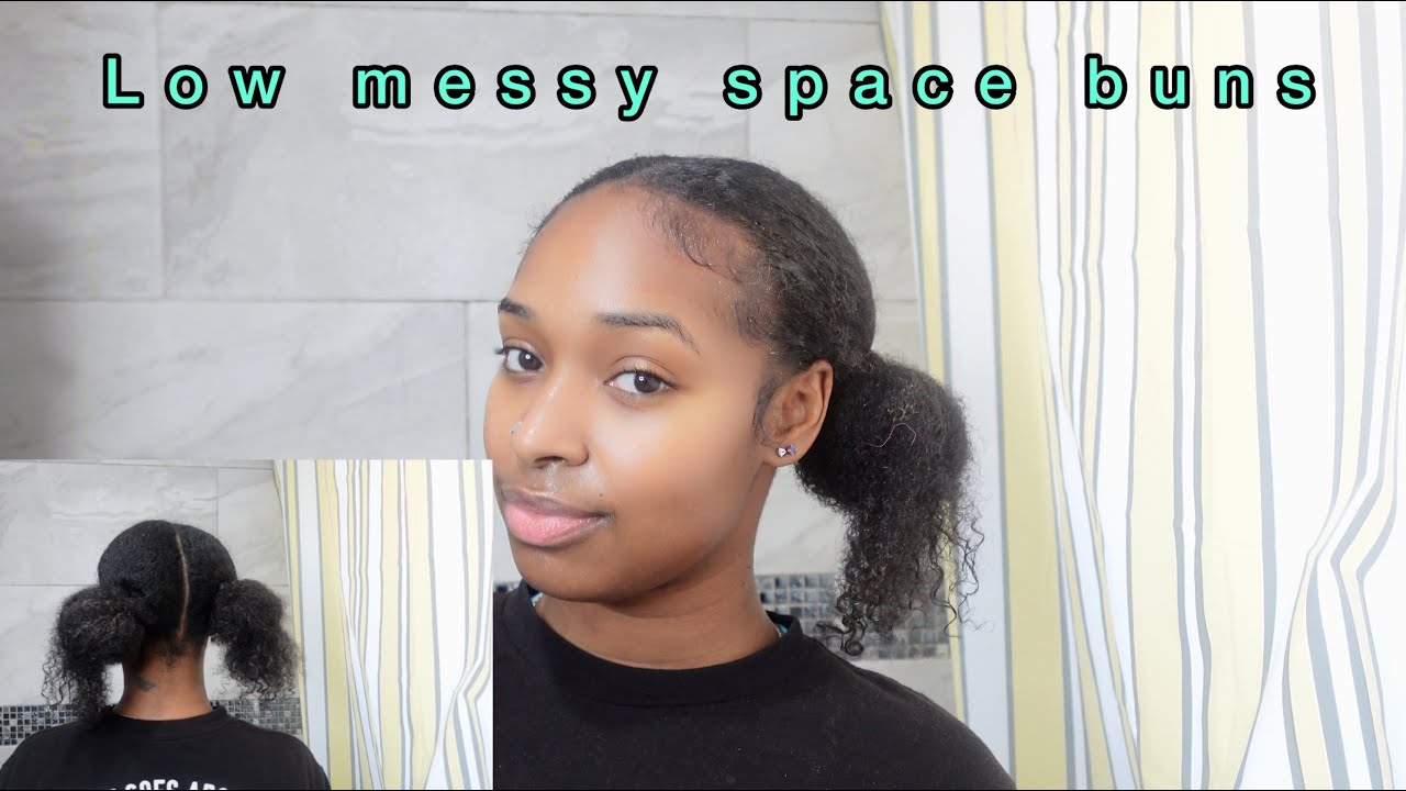 HOW TO: LOW MESSY SPACE BUNS | QUICK & EASY - YouTube