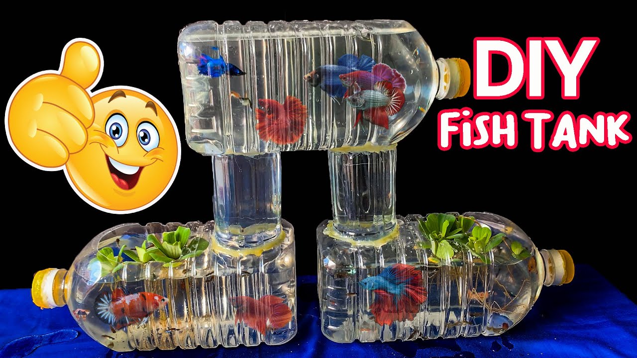 DIY Ideas at Home | How to make the fish aquarium using plastic bottles ...