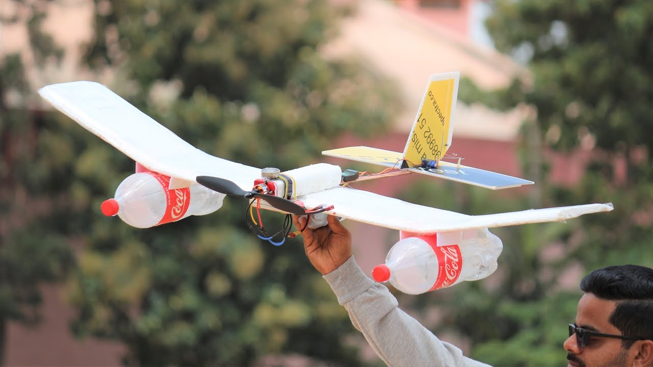 How to make a Bottle Airplane That Fly Far - YouTube