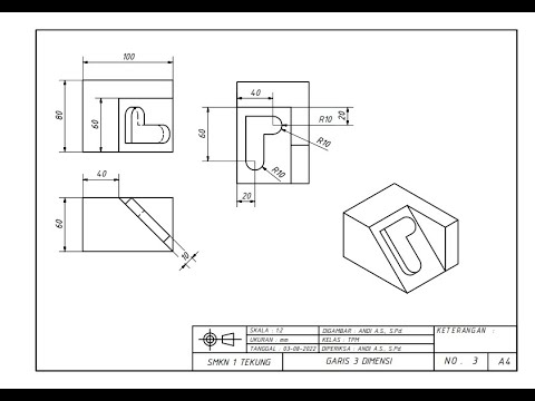 Autodesk Inventor - Jobsheet 1 (3D Model) - YouTube
