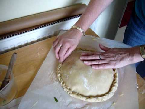 How to crimp the edges of pastry for a pie, or in this case, a galette ...