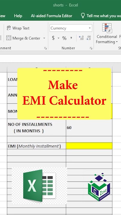 Calculate emi in excel | interview questions in excel PMT formula #interviewquestions #excel # ...