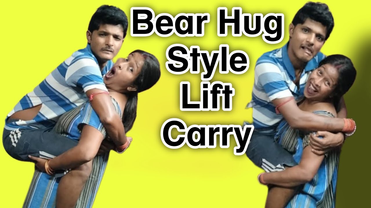 Bear Hug Style Lift Carry // Funny video // husband and Wife - YouTube
