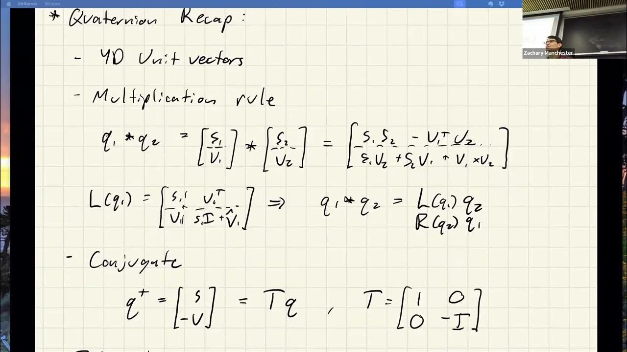 Optimal Control (CMU 16-745) 2024 Lecture 14: Optimizing Rotations - YouTube