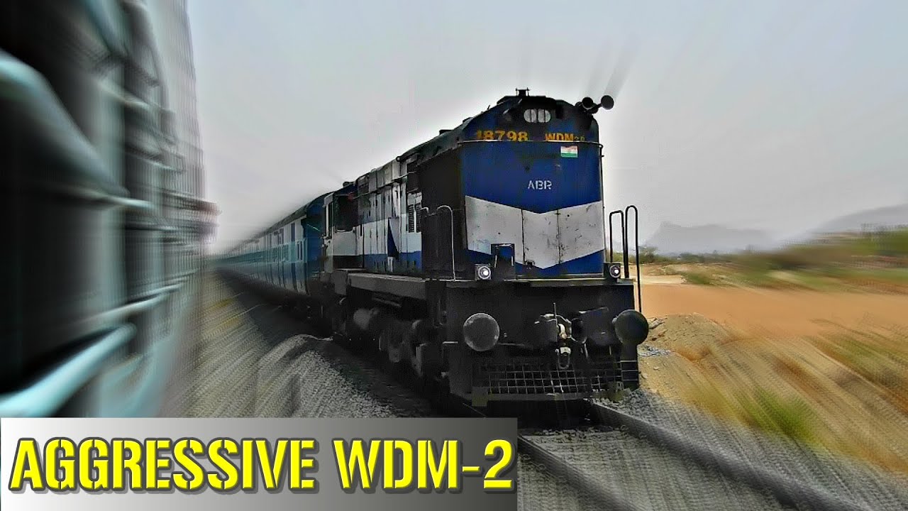 HIGHLY AGGRESSIVE ALCO WDM-2 from ABR Storms away | Aravali Exp. NWR ...