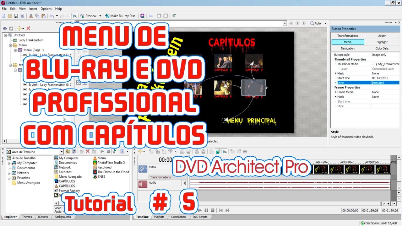 MENU DE BLU-RAY E DVD PROFISSIONAL COM CAPÍTULOS - TUTORIAL DVD ...