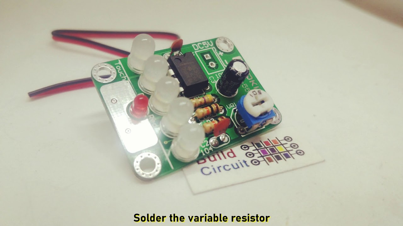 Touch Switch DIY Kit using NE555 and 5 LEDs - YouTube