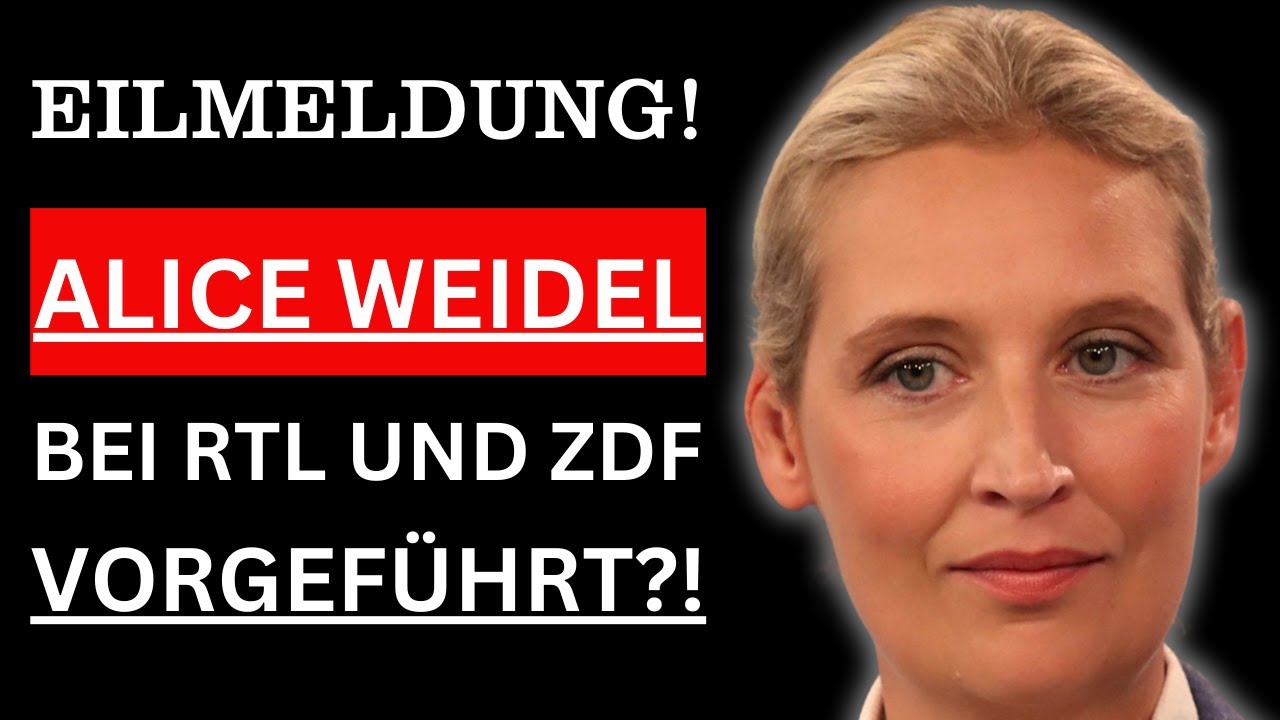 🚨EILMELDUNG! ALICE WEIDEL BEI RTL UND ZDF VORGEFÜHRT?!🚨 - YouTube