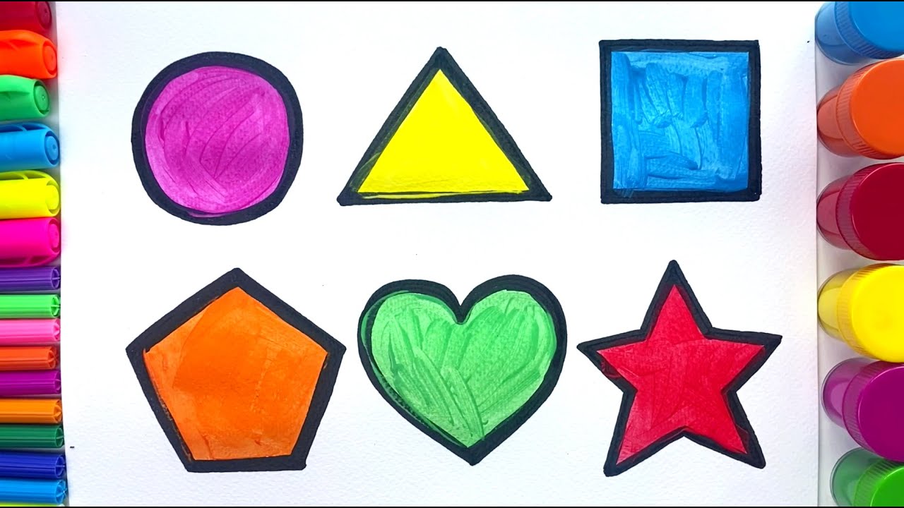 ABC and SHAPES LEARNING how to drawing and coloring shapes alphabet ...