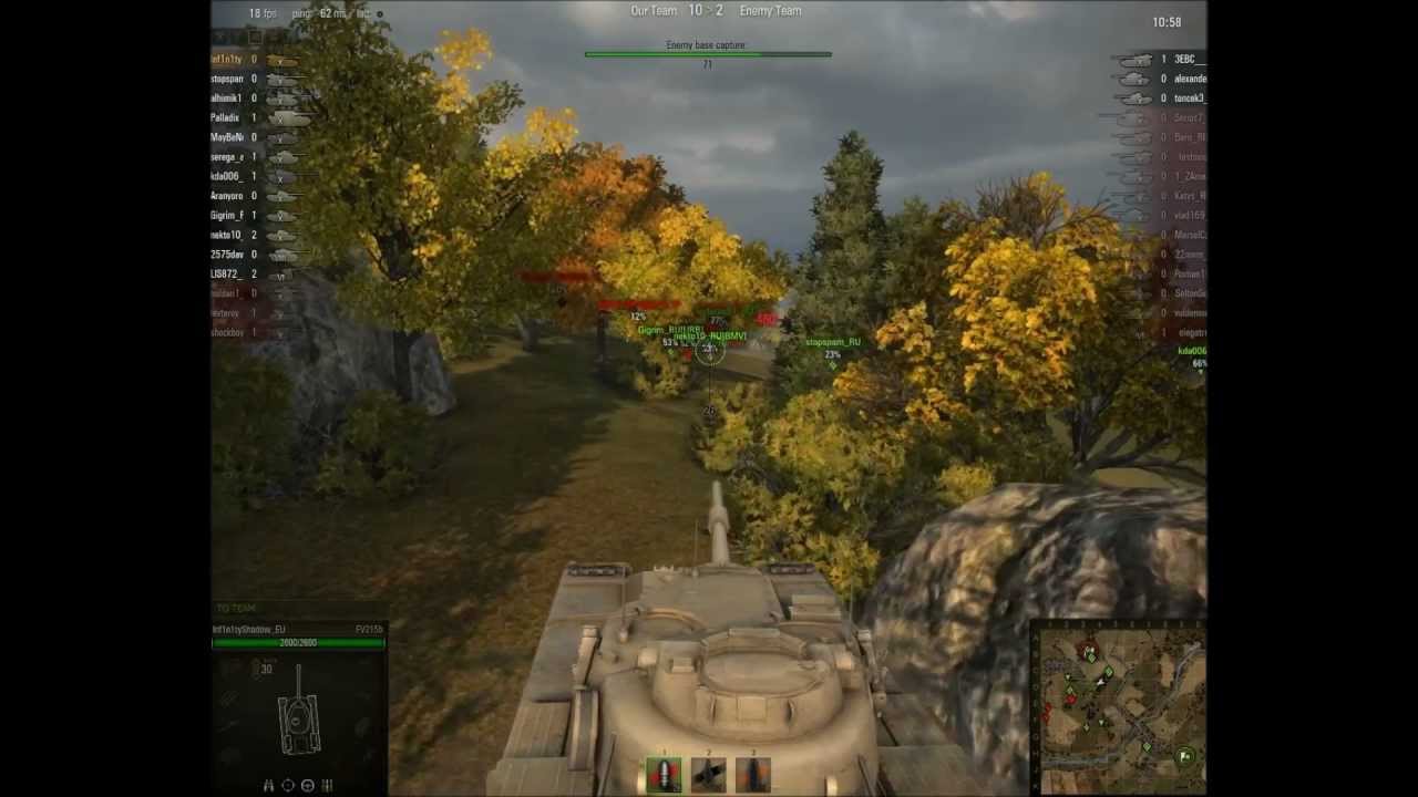 World of tanks British Tier X Heavy tank FV215b gameplay - YouTube