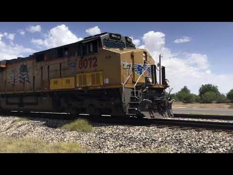 UP 8072 Leads A Autorack Train In El Paso TX 8/4/24 - YouTube