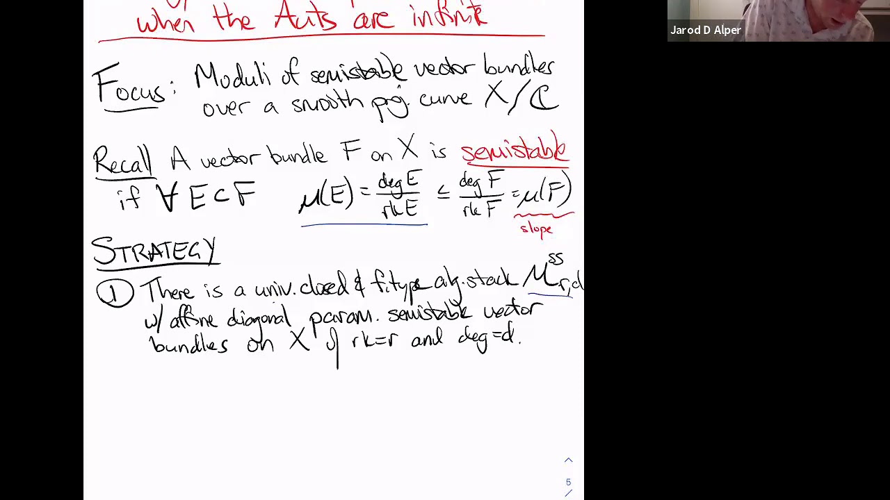 Jarod Alper, Advances in moduli theory - YouTube