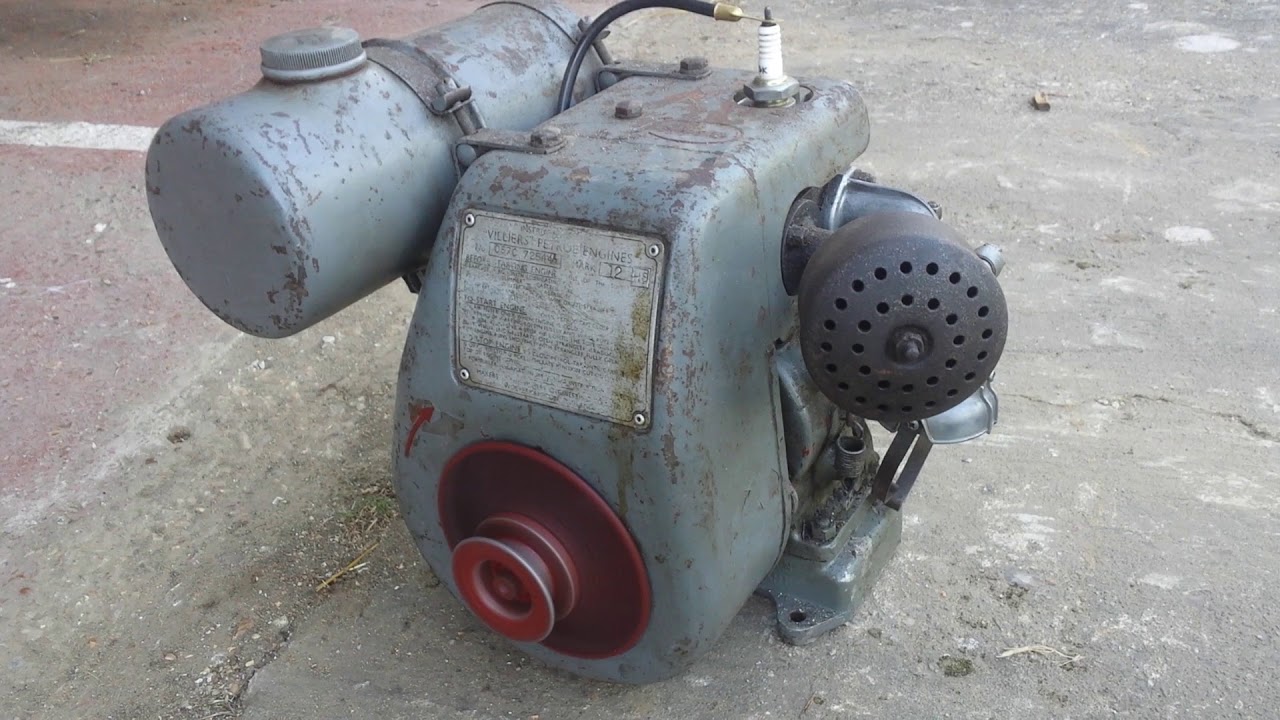 Villiers Mk12 kick start stationary engine - YouTube