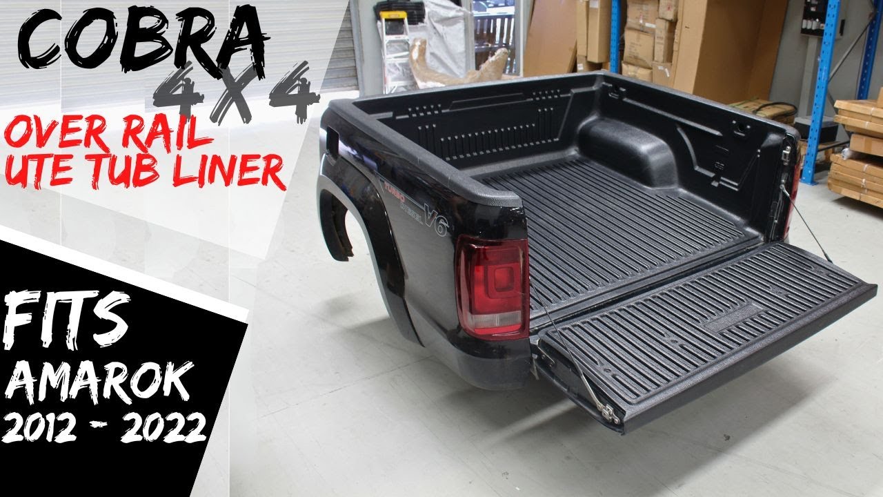Over Rail UTE Tub Bed Liner Suits Amarok 2010 - 2022 Dual Cab Tub Cover ...