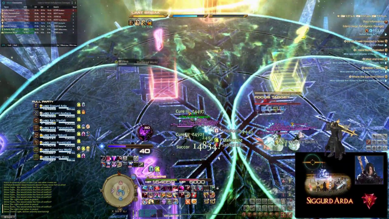 [FFXIV] [Grand Repent] Eden's Verse: Refulgence (Savage) - E8S - Shiva ...