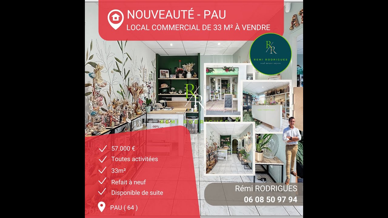 🚀 À Vendre : Local Commercial à Pau – Idéal pour votre activité ! 🏢 ...