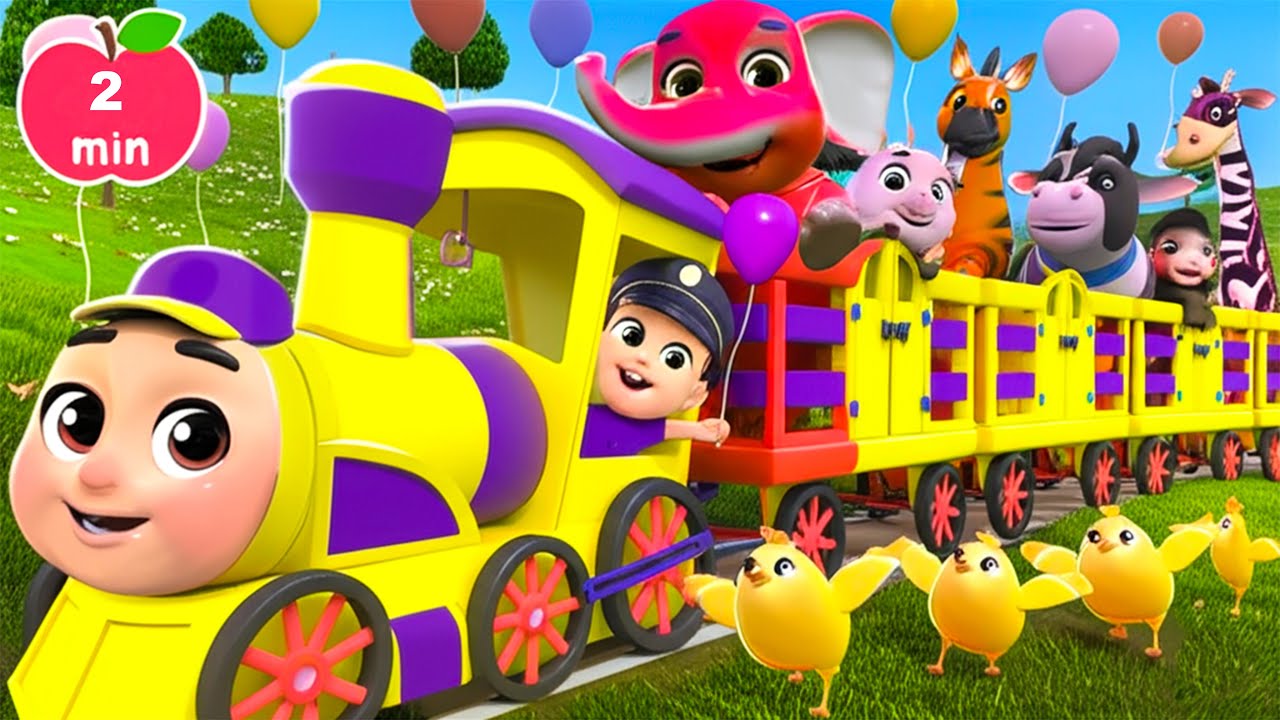 🚂 Wheels on the Train Song | Train Nursery Rhyme for Kids & Toddlers ...