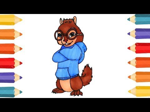 How to draw Simon from Alvin and the Chipmunks step by step ... - YouTube