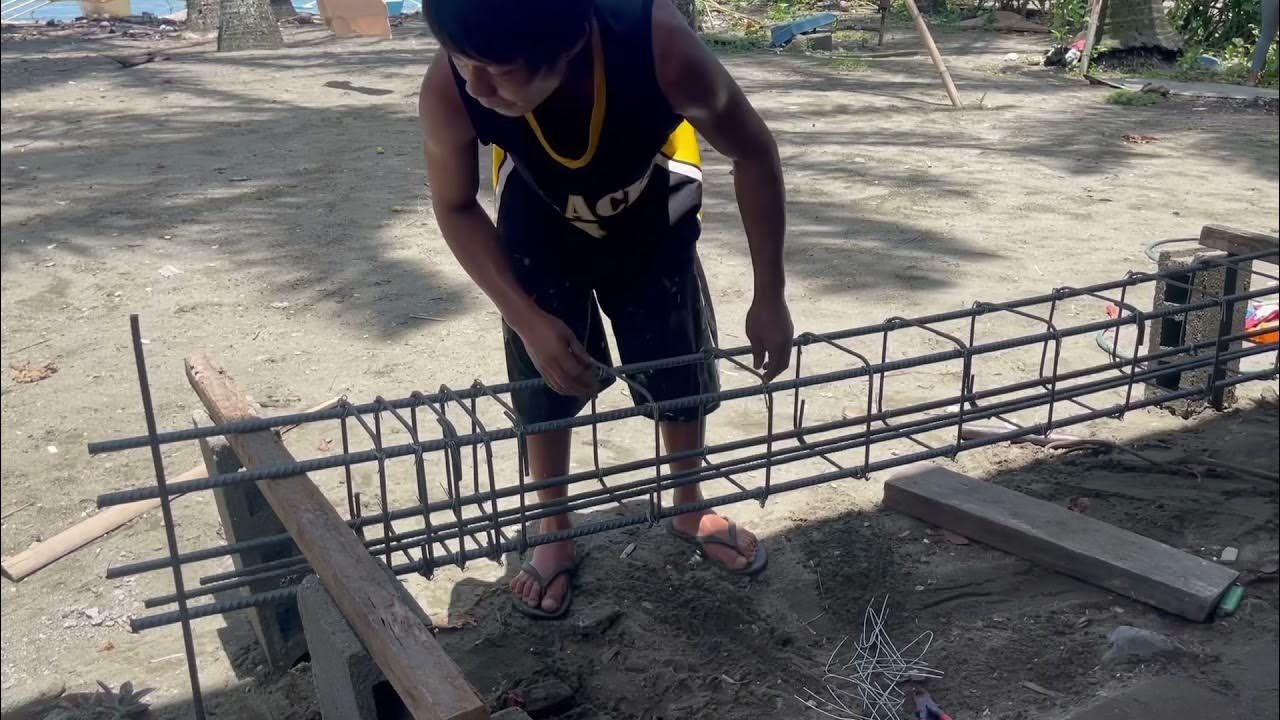 Process ng pag gawa ng bakod or wall ng bahay namin sa tabing dagat - YouTube