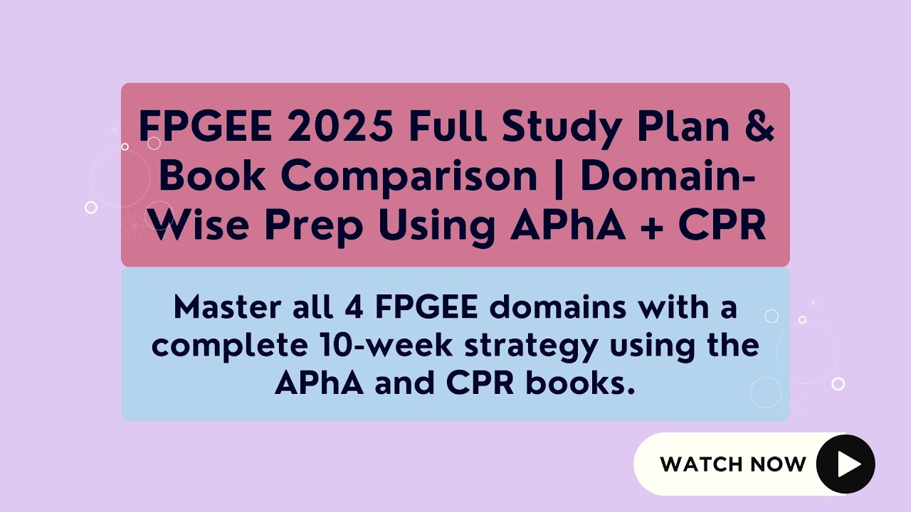 FPGEE 2025 Full Study Plan & Book Comparison | Domain-Wise Prep Using ...