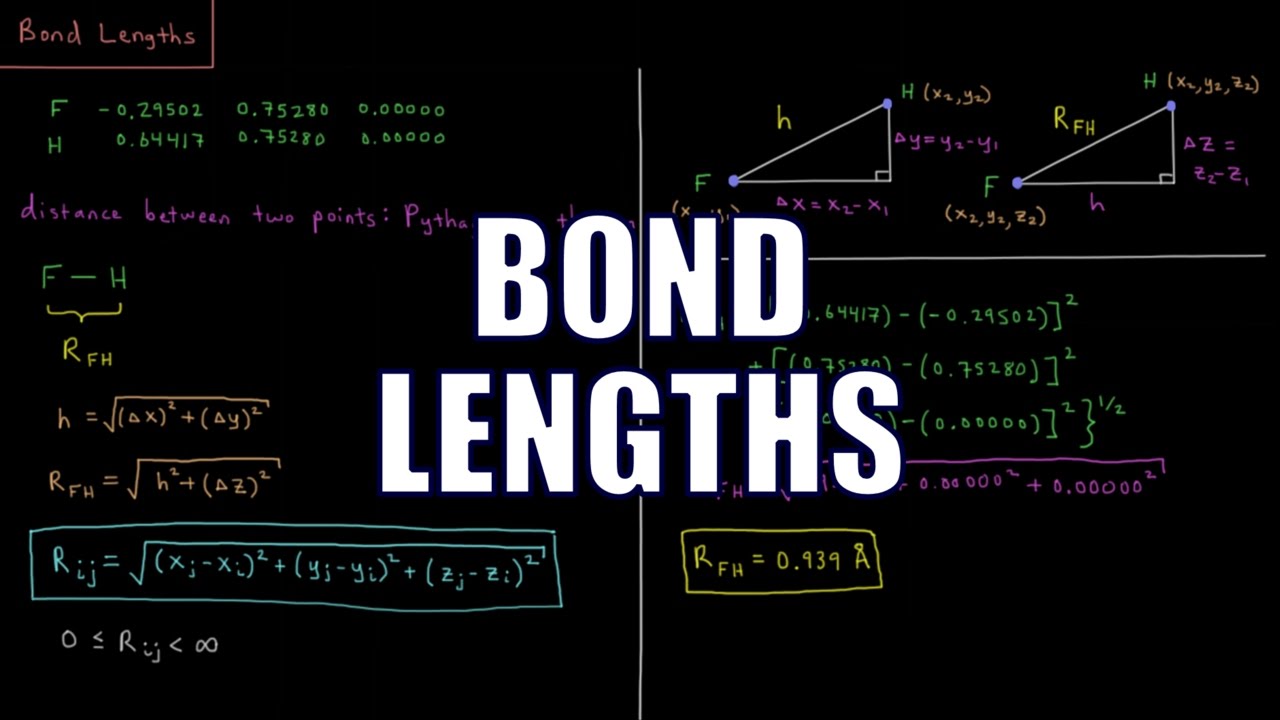 Computational Chemistry 1.6 - Bond Lengths - YouTube