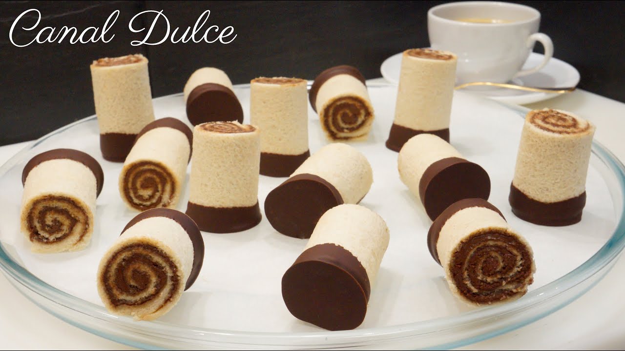SOLO 3 INGREDIENTES ROLLITOS DE CHOCOLATE - YouTube