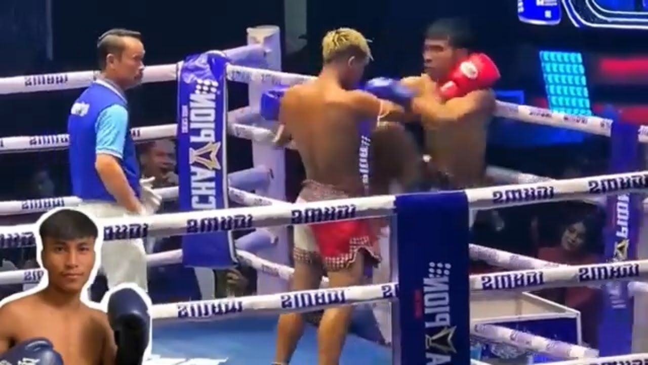 The best Khmer Boxing Long Piseth vs Thai Boxer - YouTube