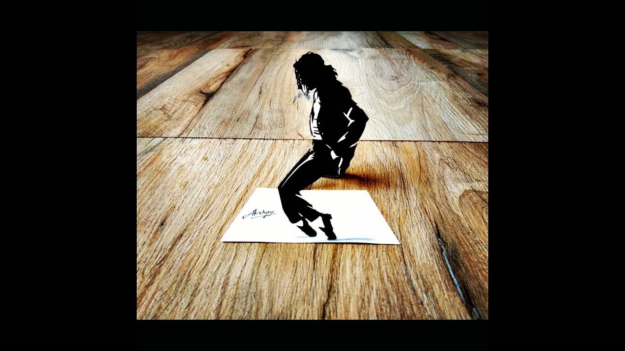 How To Draw 3d Michael Jackson - Michael Jackson Silhouette Drawing ...