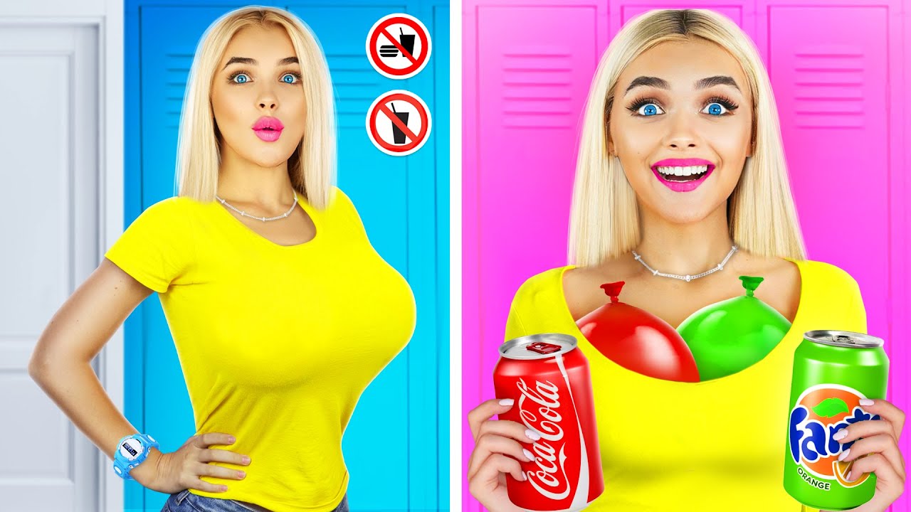 SNEAKING FOOD INTO SCHOOL | Cool Ideas How To Sneak Candies & Snacks ...