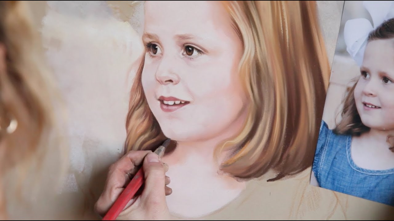 Pastel portrait, Portrait painting process, Making a Pastel portrait ...