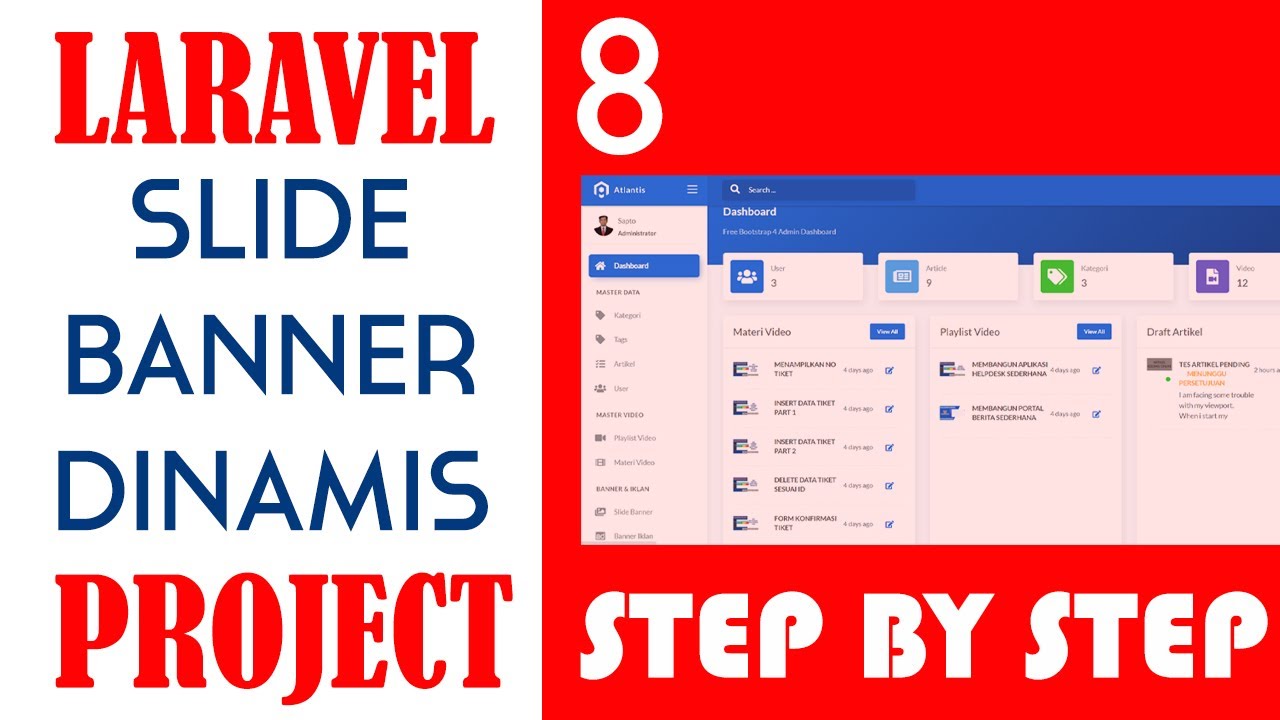 Tutorial Laravel 8 Part 37 Menampilkan Slide Banner - YouTube