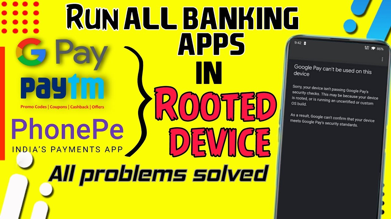 How to use Banking Apps in Rooted device | Gpay in rooted device - YouTube