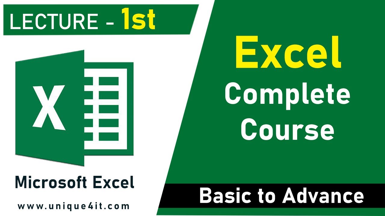 Learn Excel Basic to Advance | Excel Training | Excel for Advance - YouTube